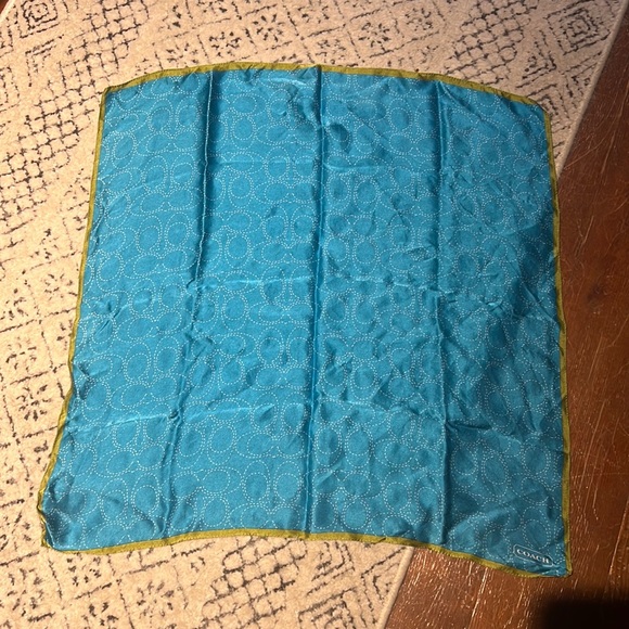 Coach | Accessories | Blue And Green Coach Scarf | Poshmark